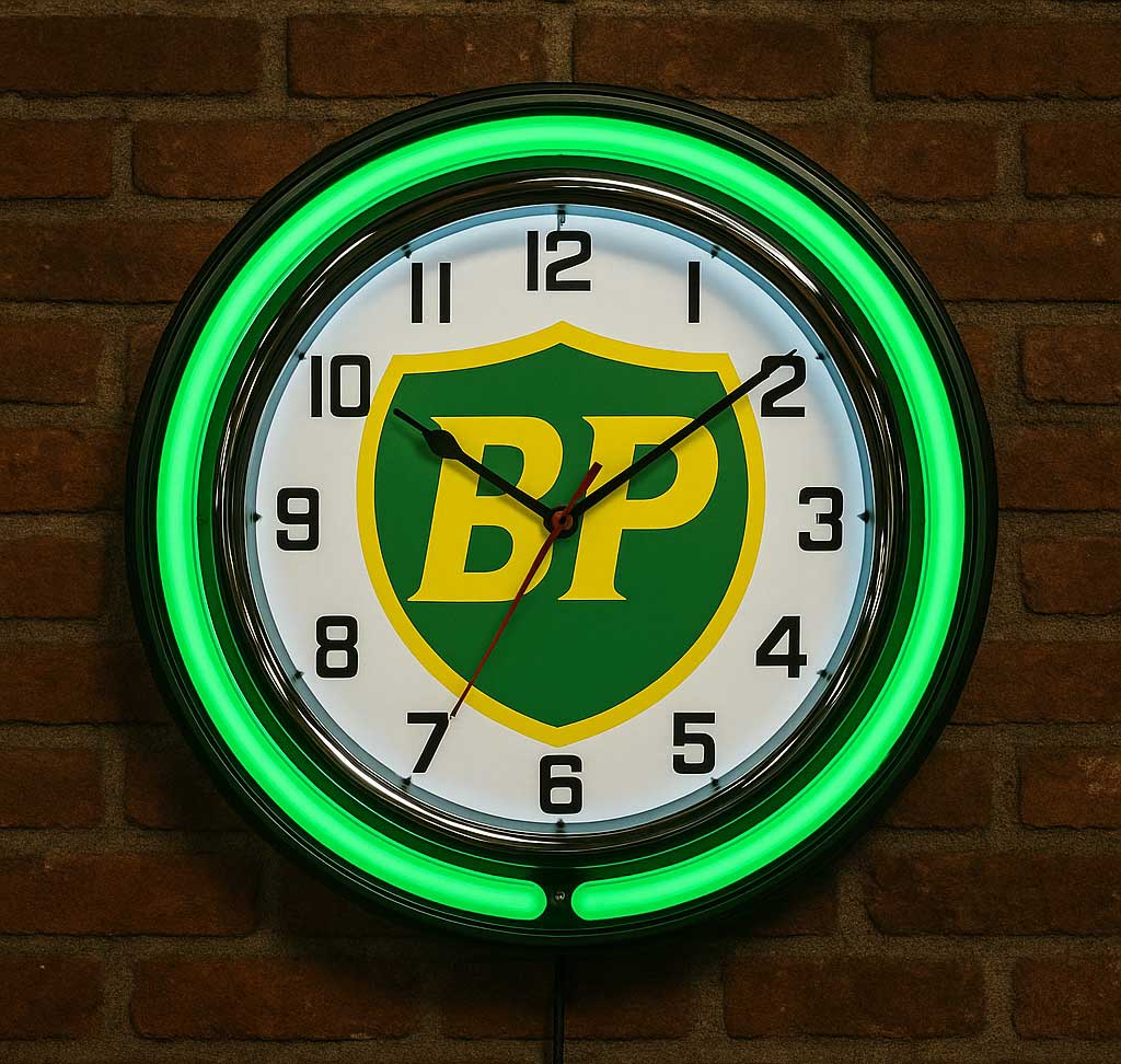 BP Neon Wall Clock – NeonSignly.com