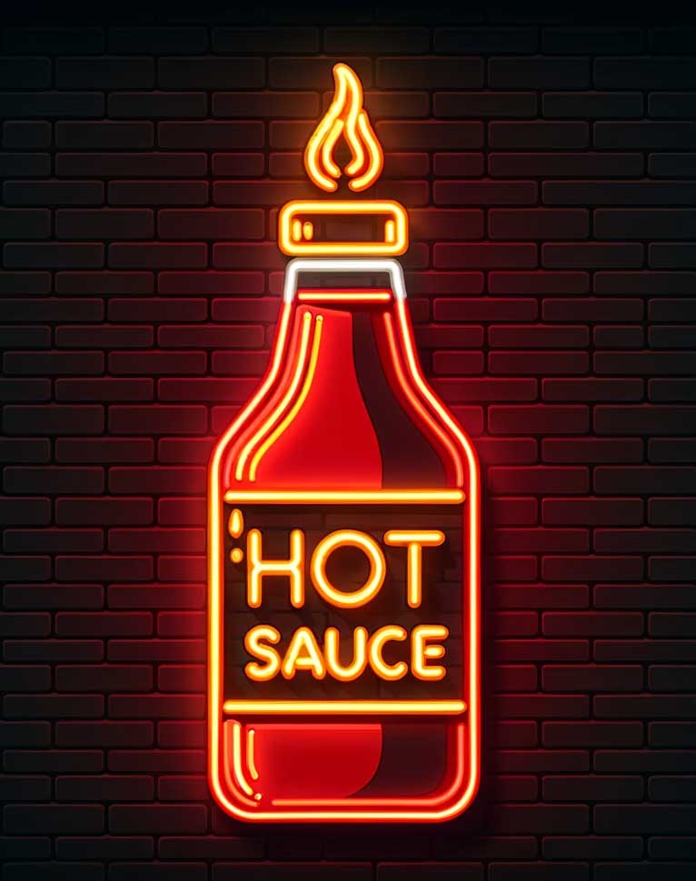 Hot Sauce Neon Sign – NeonSignly.com