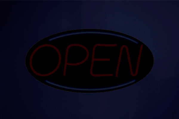 Open Sign Neon Gif